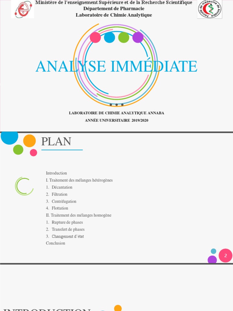Cours Analyse Immédiate PPTX Version 1 | PDF | Filtration | Chimie ...