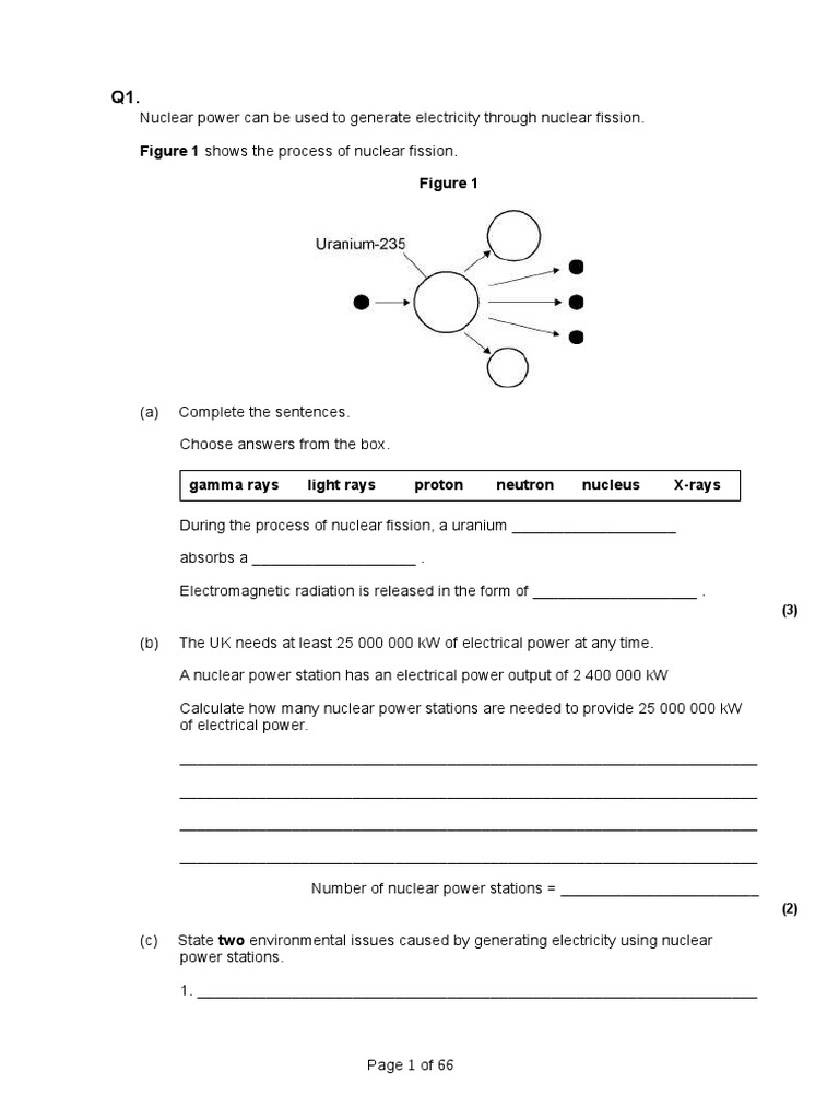 Nuclear Fission and Fusion 1 | PDF | Nuclear Reactor | Nuclear Fission