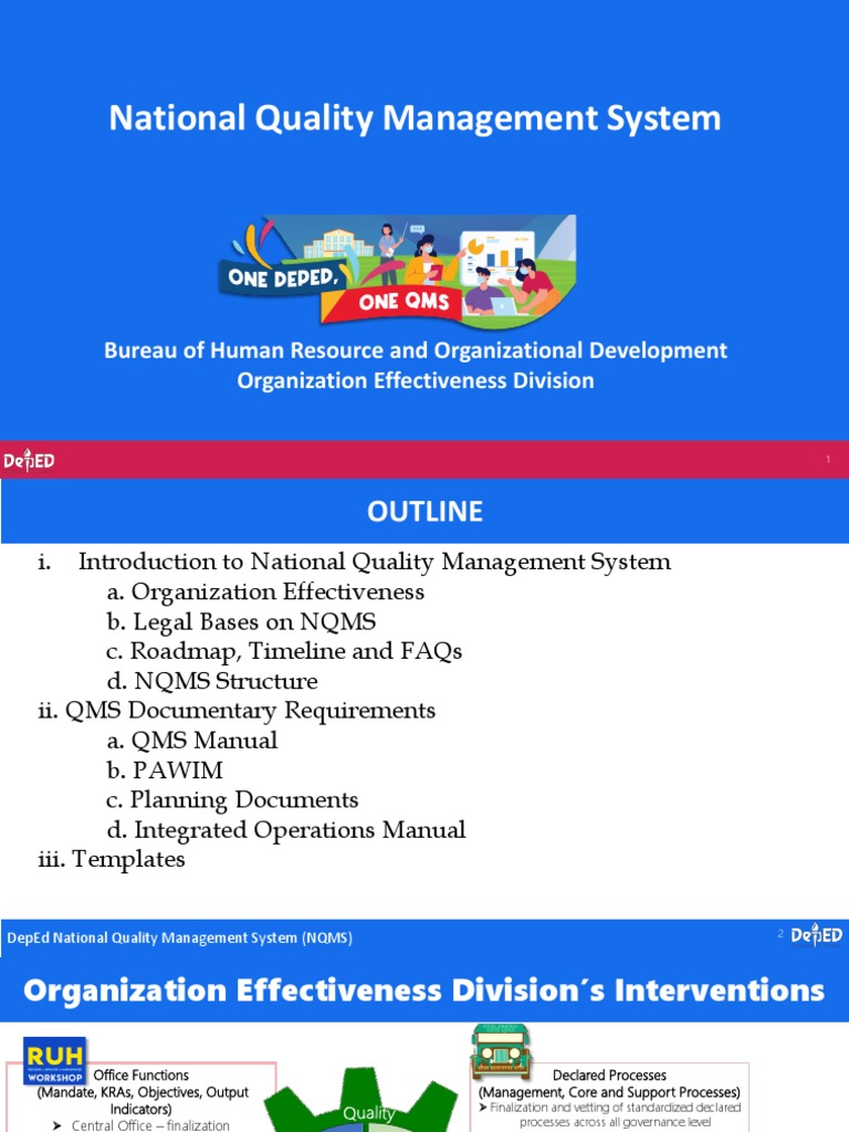DepEd National Quality Management System | PDF | Quality Management ...