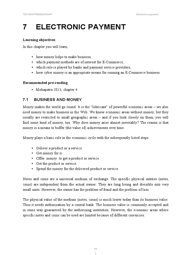 E-Payment Methods for E-Commerce | PDF | Cryptocurrency | Money