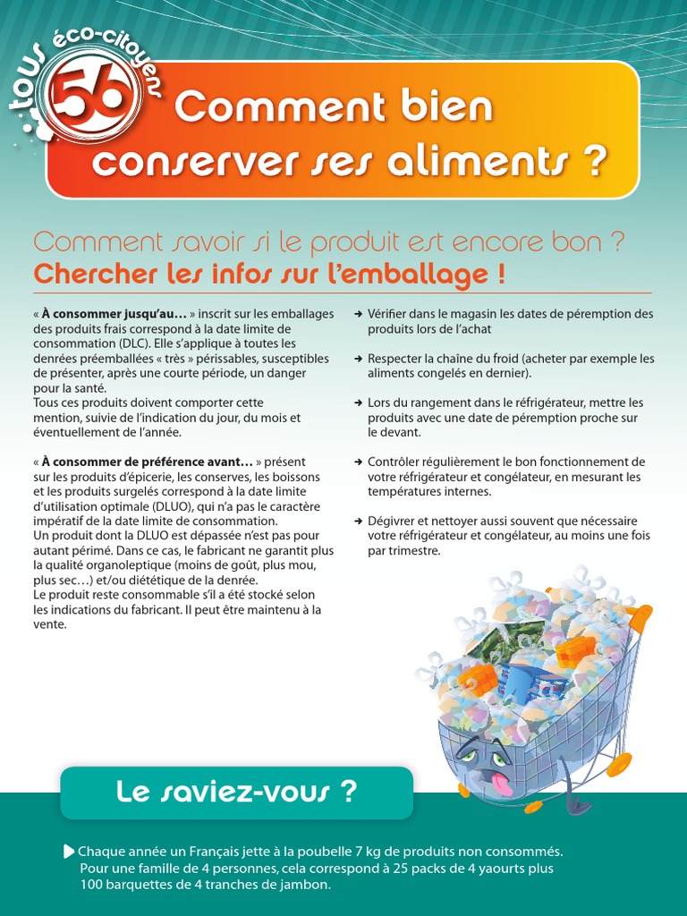 Durée de conservation des aliments | PDF | Préparation de nourriture et ...