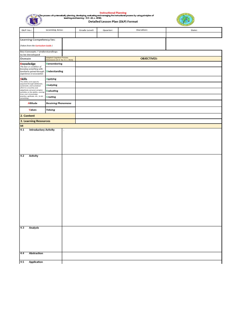 Learning Competency/ies:: Detailed Lesson Plan (DLP) Format | PDF ...