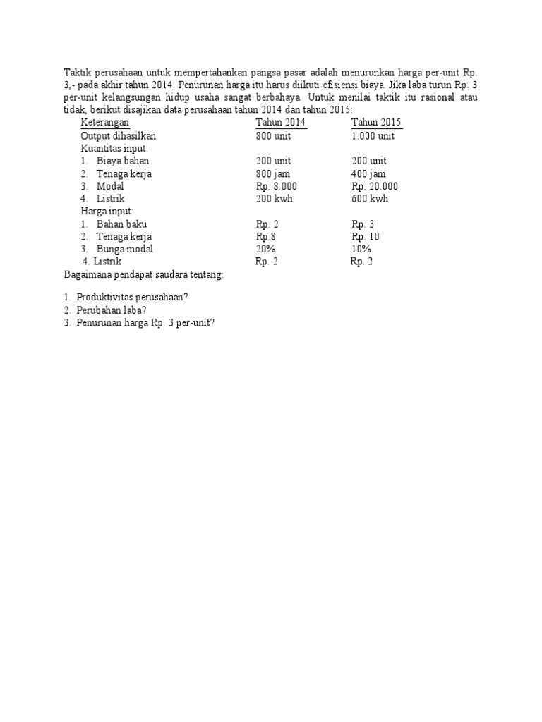 Soal E Learning Pertemuan 11 Akuntansi Manajemen | PDF