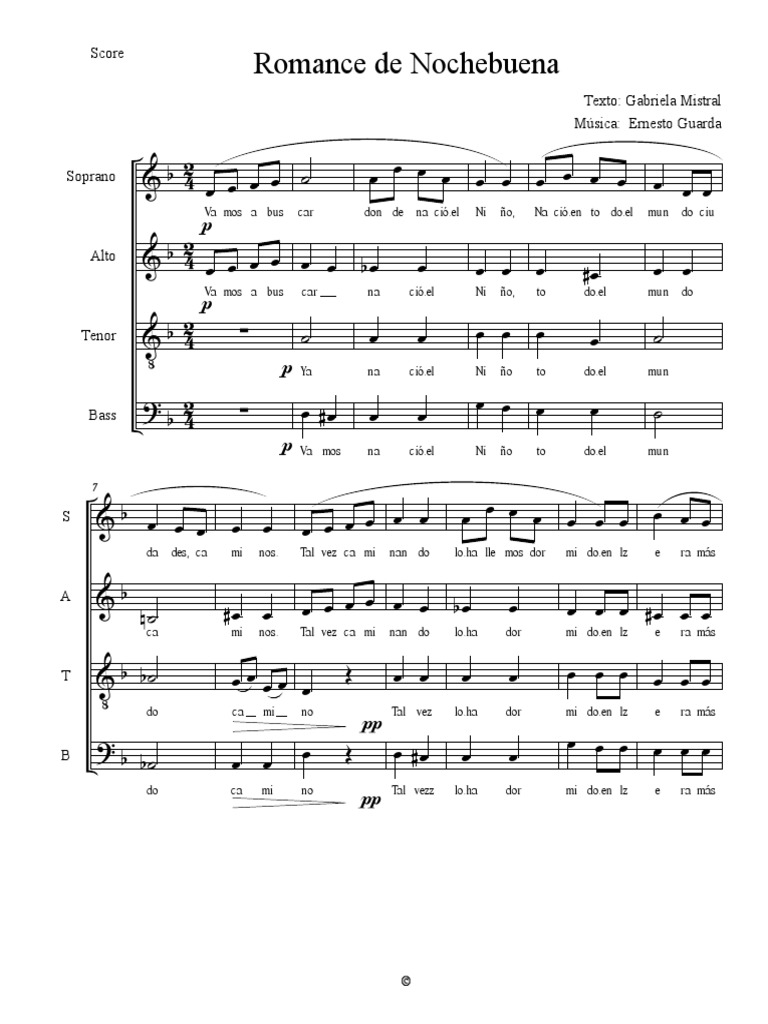 Romance de Nochebuena SATB | PDF