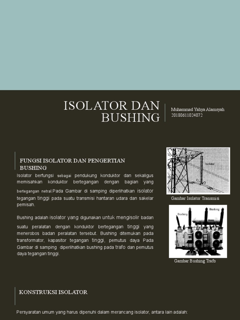 Isolator Dan Bushing | PDF | Griya & Taman | Teknologi & Rekayasa