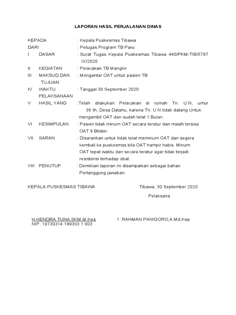 Pelacakan Pasien TB Mangkir OAT | PDF