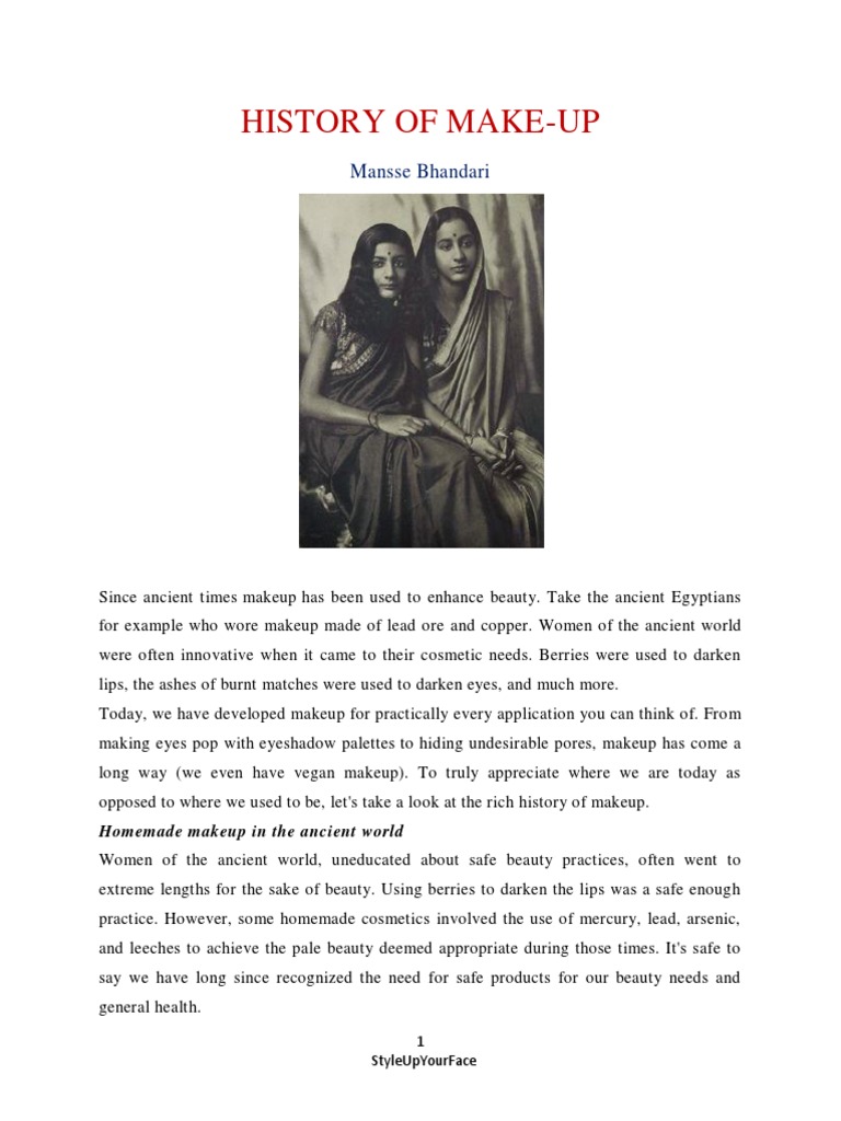History of Make Up | PDF | Cosmetics | Beauty