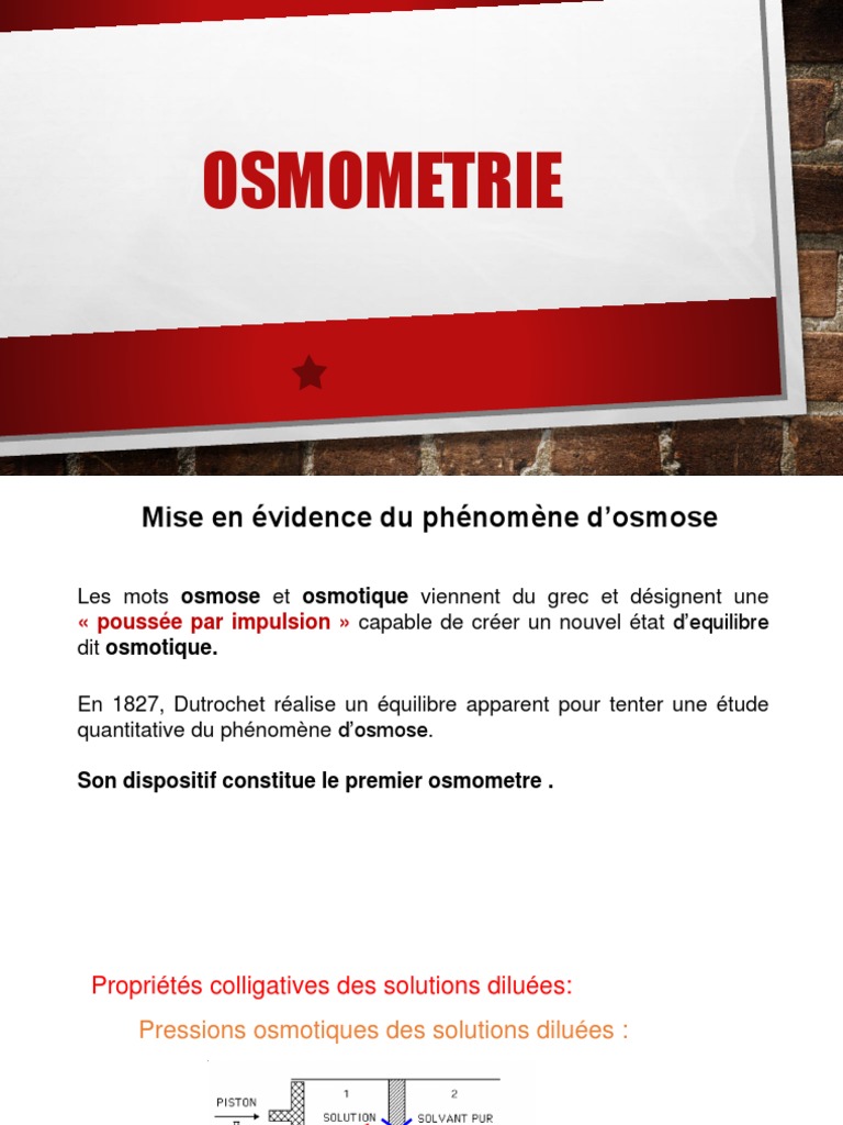 Osmose 2018 | PDF | Osmose | Grandeur physique