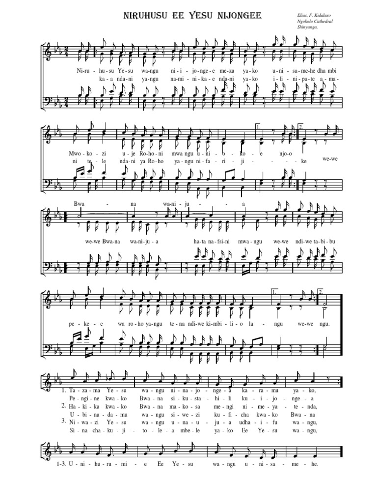 Niruhusu Ee Yesu Nijongee-E.F .Kidaluso | PDF