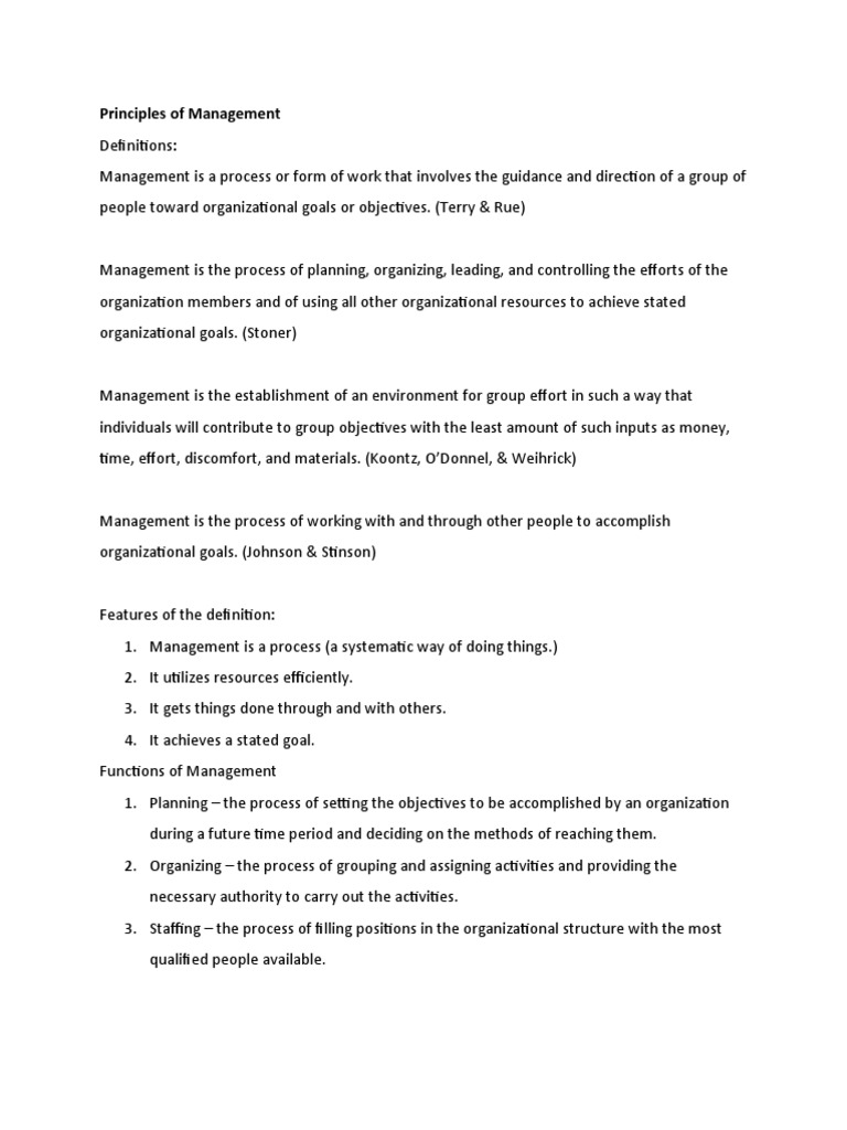 Principles of Management | PDF | Organizational Structure | Economies