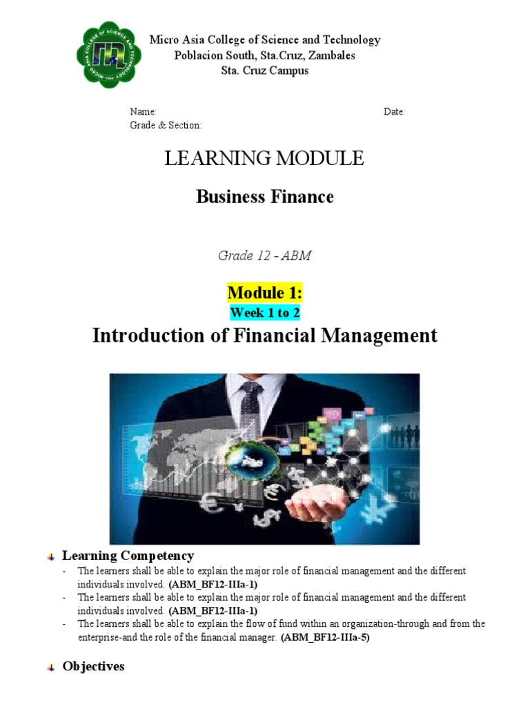 Business Finance Module for Grade 12 | PDF | Securities (Finance ...