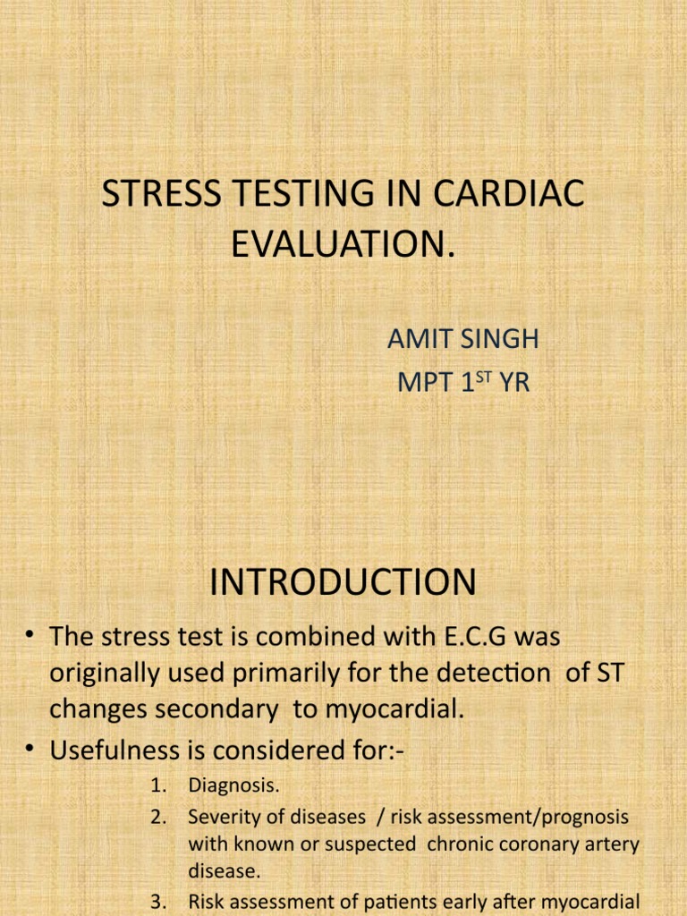 Cardiac Stress Testing Overview | PDF | Coronary Artery Disease ...