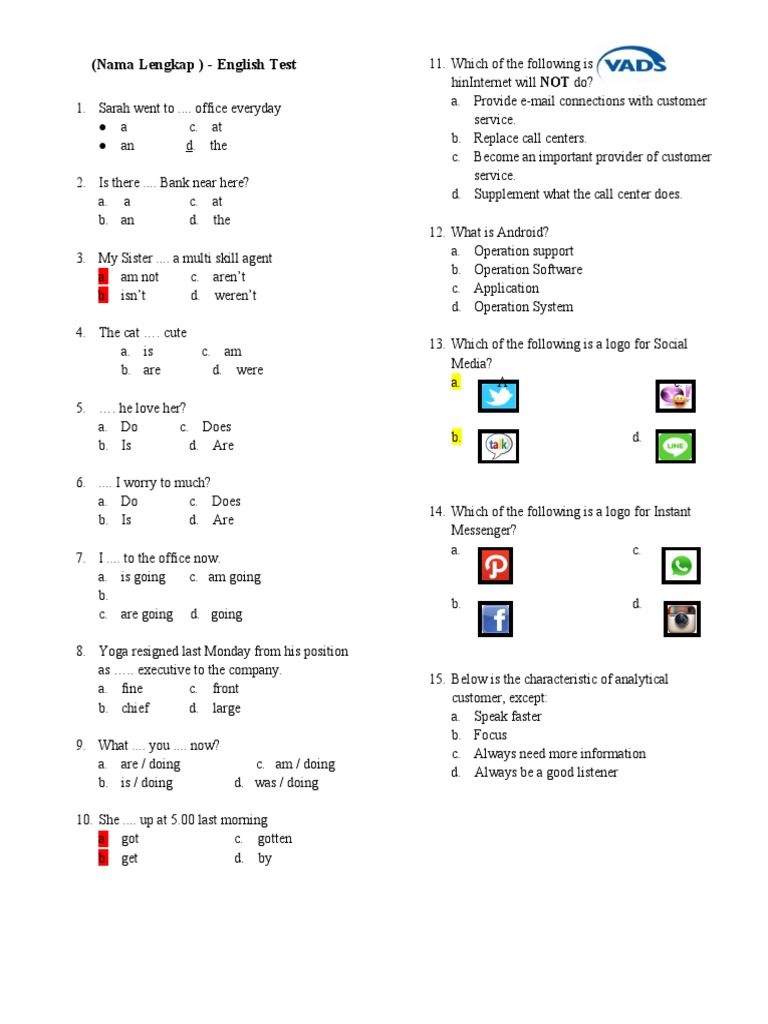 (Nama Lengkap) - English Test | PDF | Software Development | Software