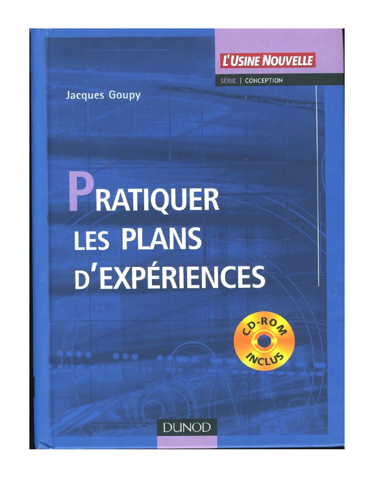 Goupy-Pratiquer Les Plans D'expériences | Download Free PDF | Plan d'expériences | Épistémologie ...