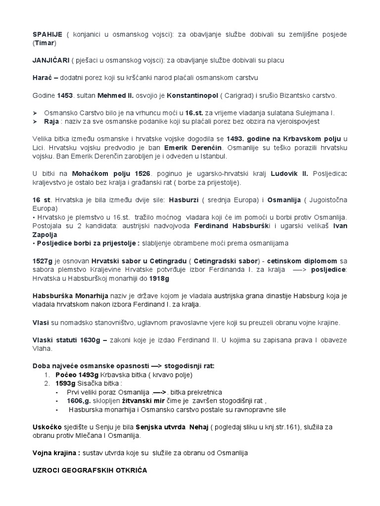 Povijest 6 (Zadnji Ispit) | PDF