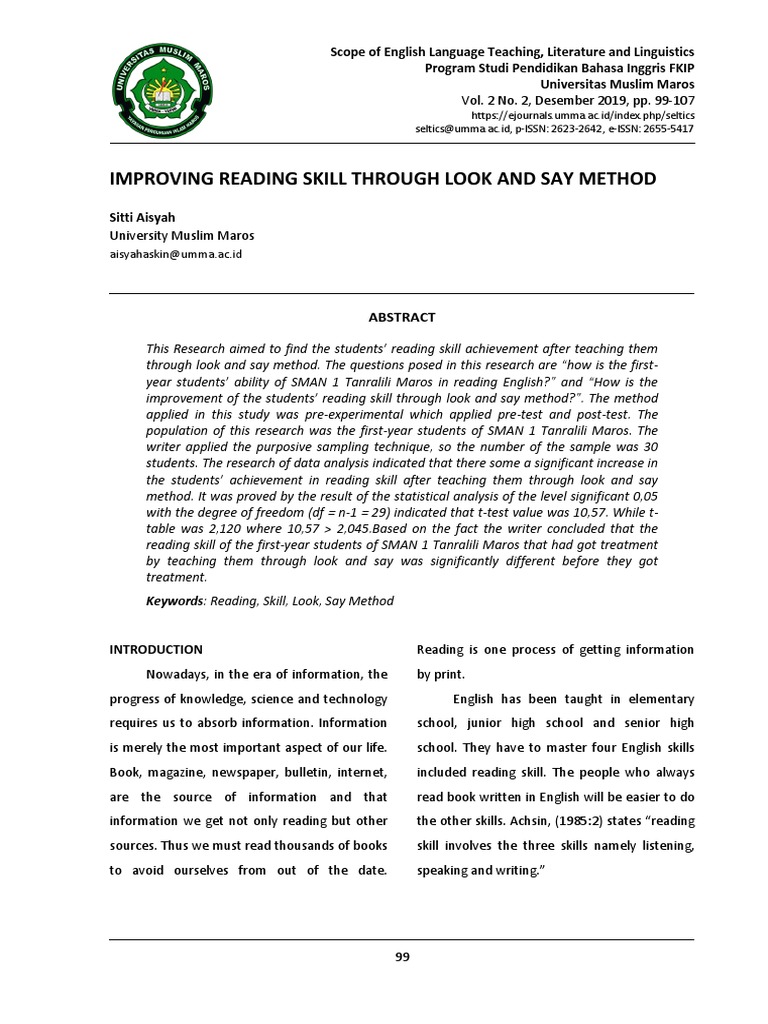 Boosting Reading Skills with Look & Say | PDF | Reading Comprehension ...