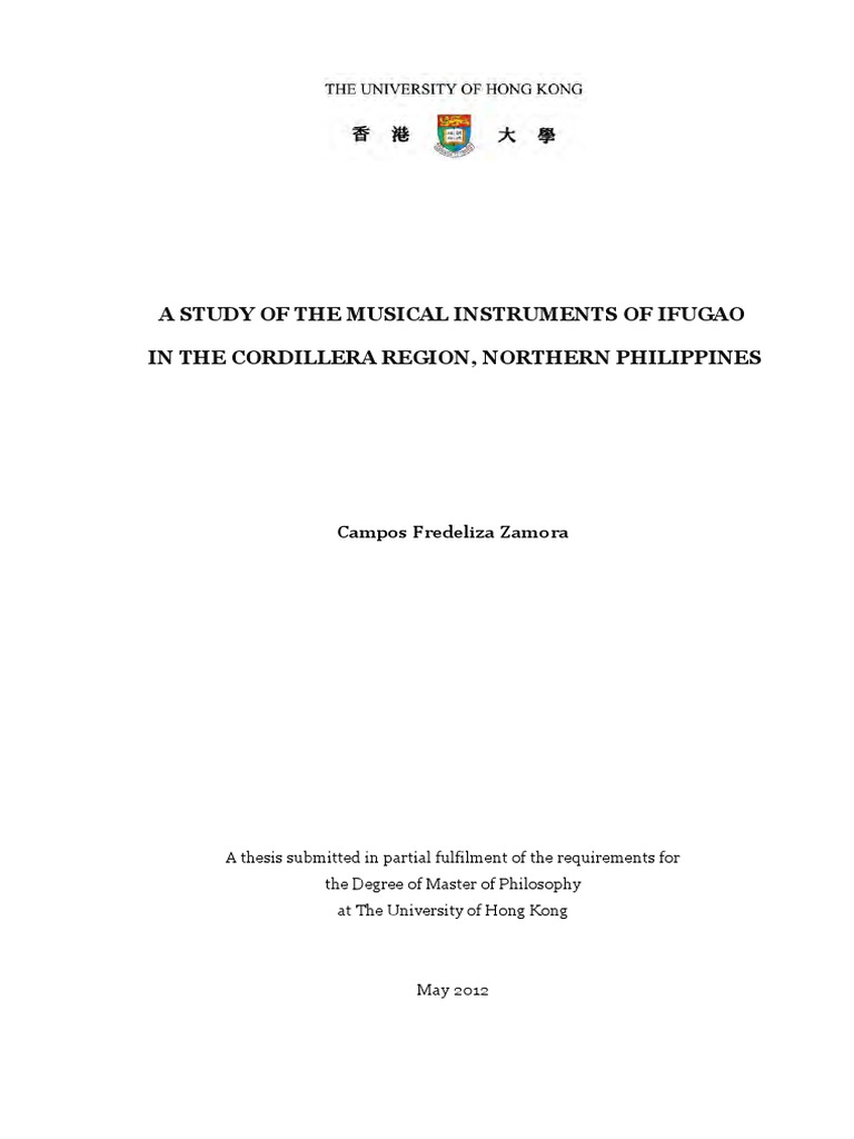 Ifugao Musical Instruments Study | PDF | Organology | Musical Instruments