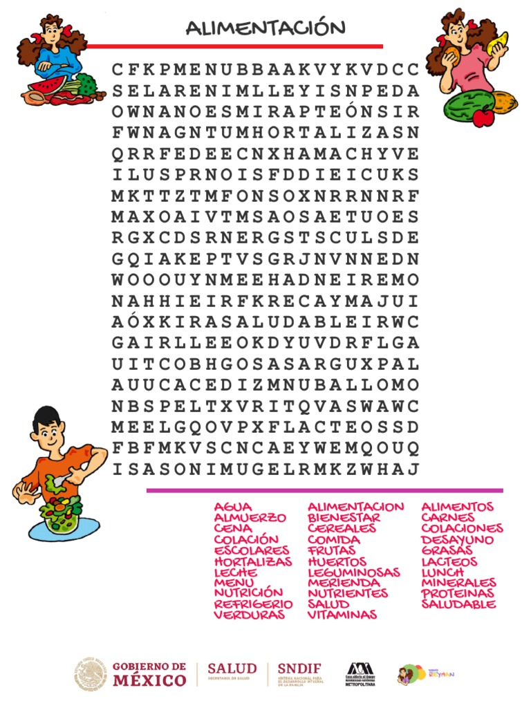 (Template) Sopa-de-letras-Alimentación-03 | PDF