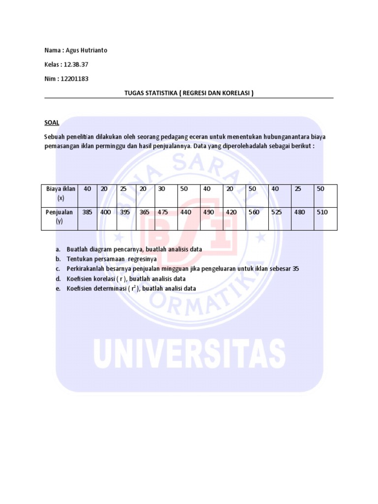 Tugas Statiska Pertemuan 5 Pdf