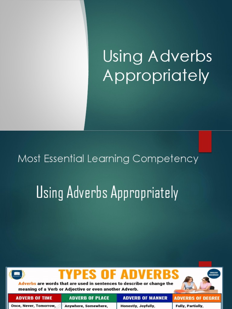 Using Adverbs Appropriately | PDF | Adverb | Adjective