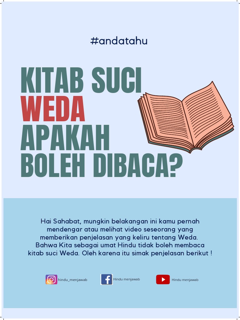Kitab Suci Weda Untuk Siapa | PDF
