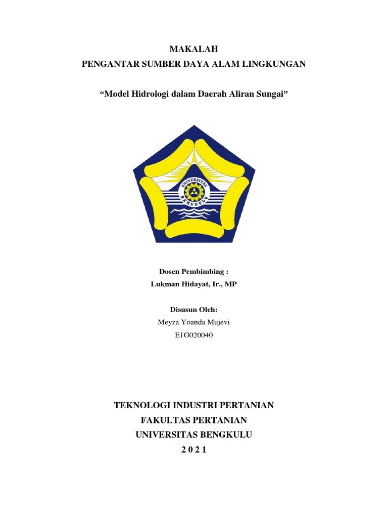 Meyza Yoanda Mujevi - E1G020040 (Makalah Hidrologi) | PDF | Kajian ...