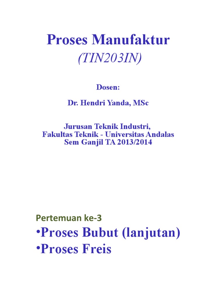 Proses Manufaktur | PDF