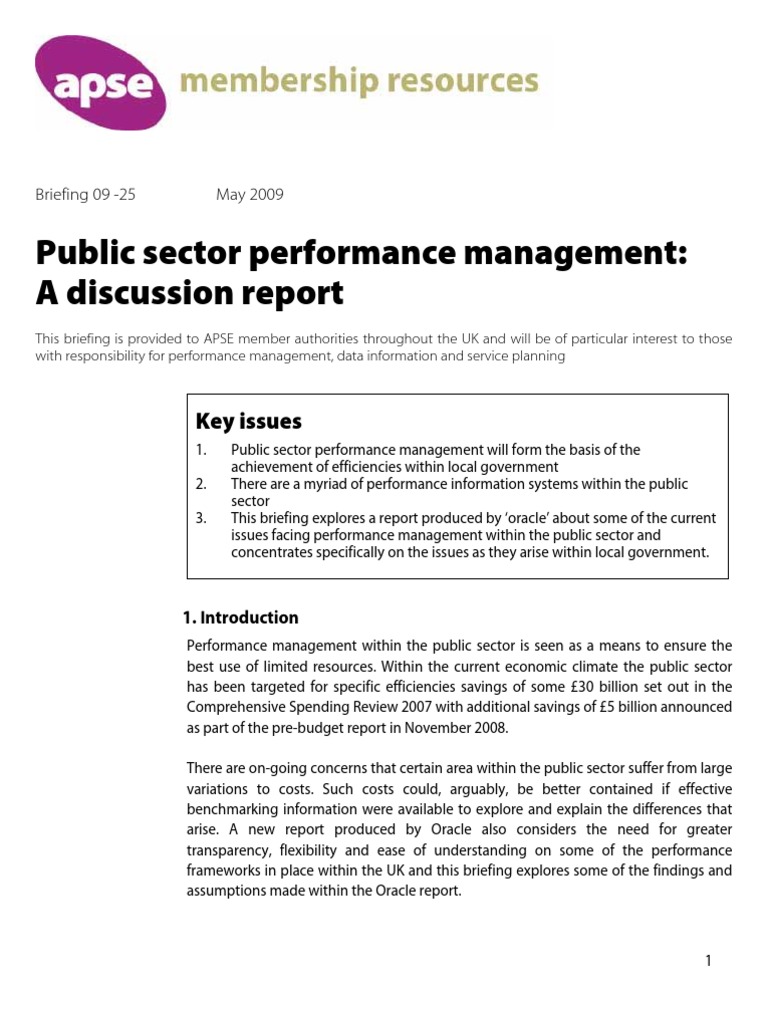 Public Sector Performance Management Insights | PDF | Customer ...