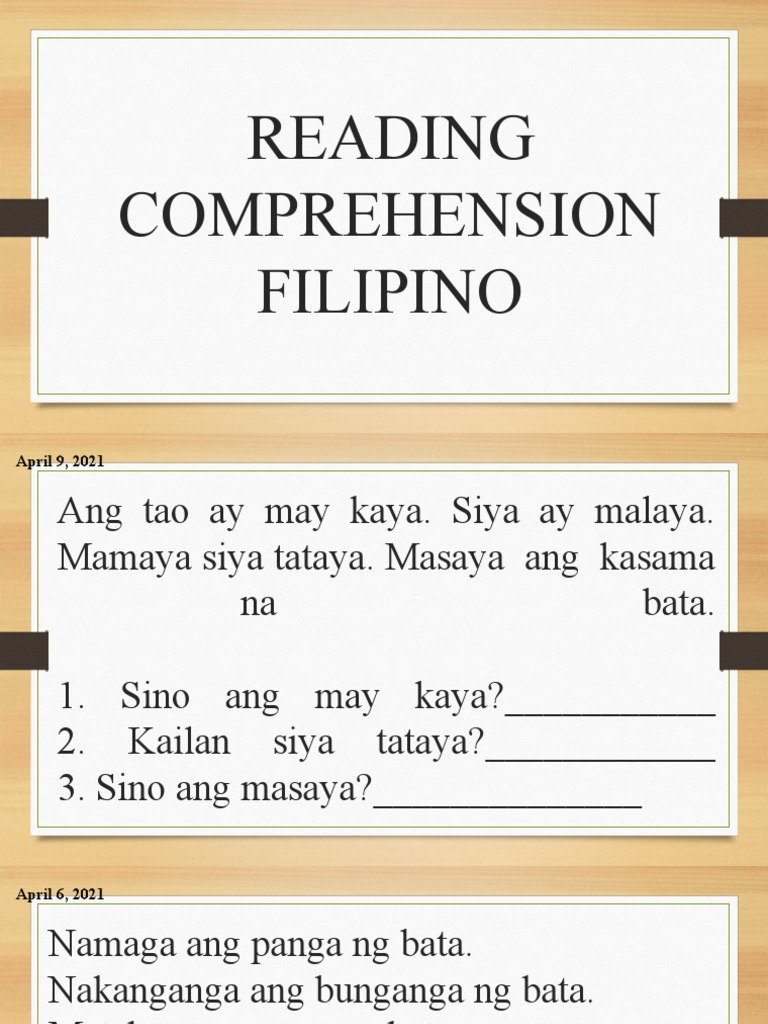 Reading Comprehension | PDF