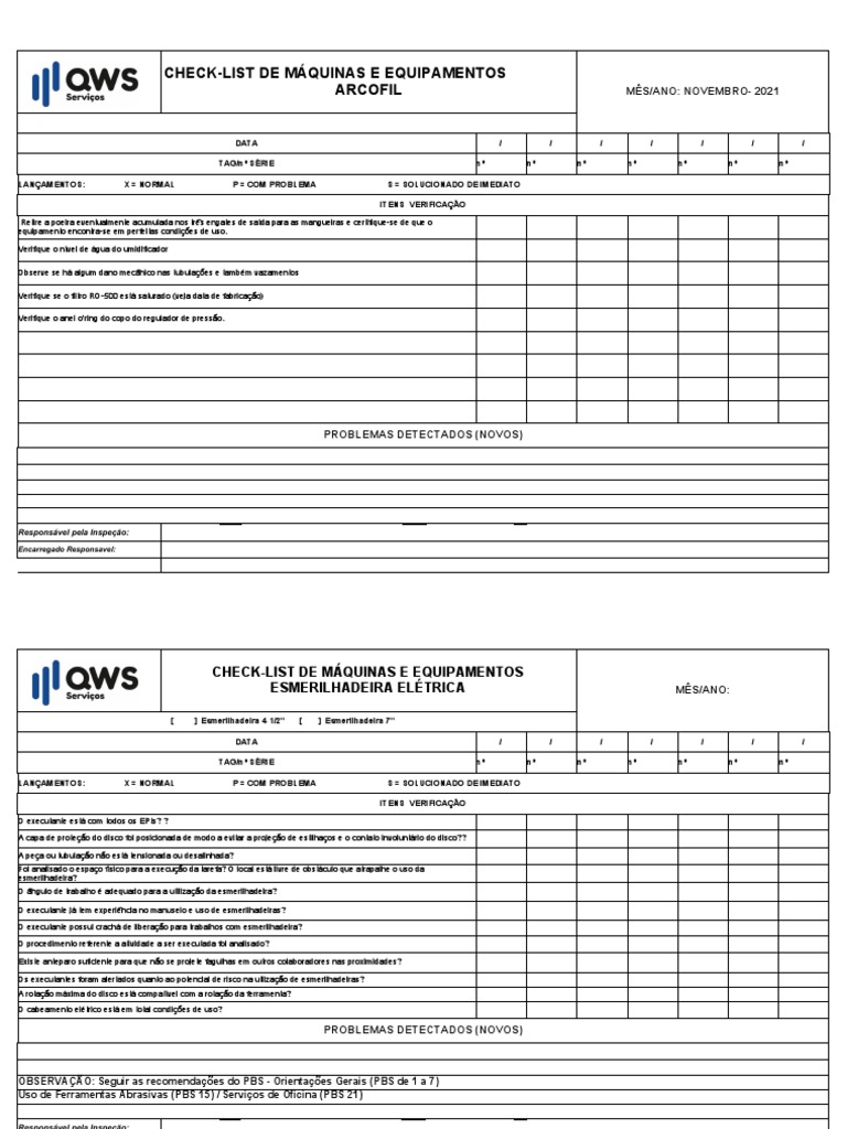 Check-List Arcofil | PDF