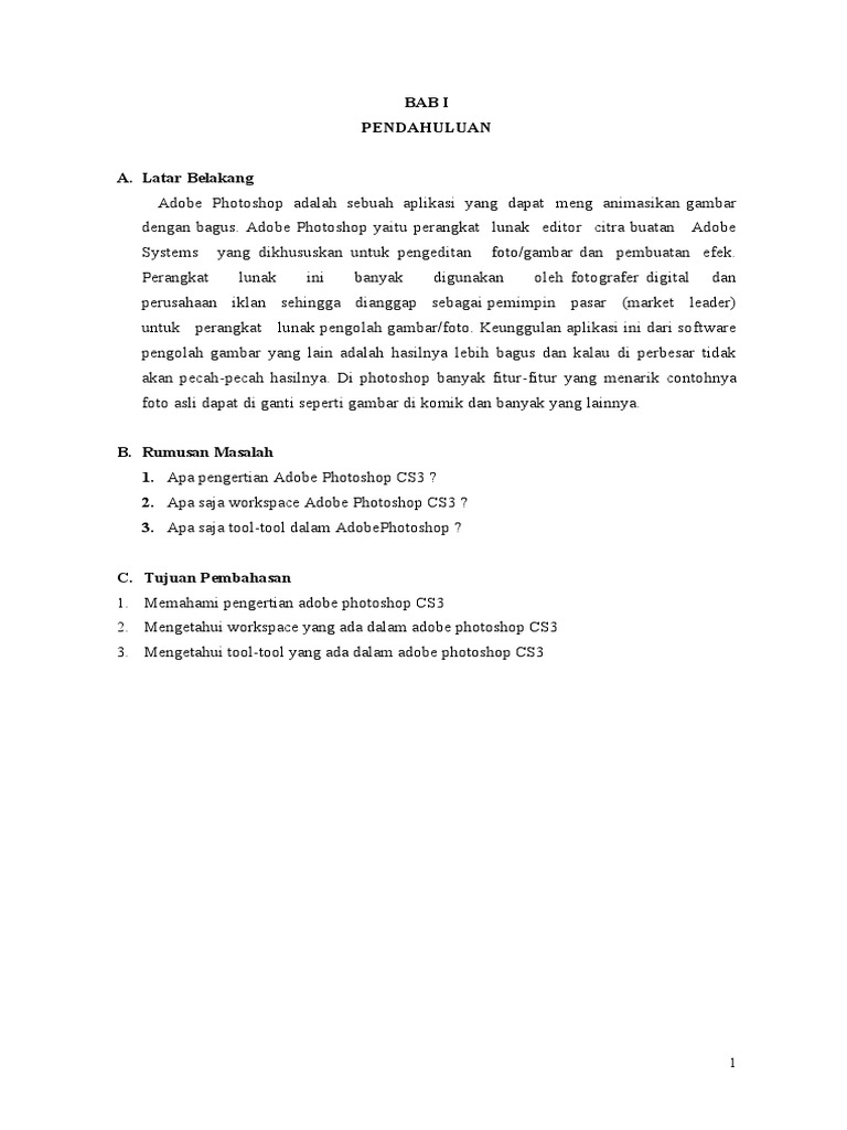 Makalah Photoshop CS3 | PDF