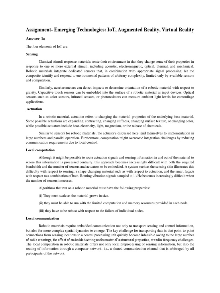 IoT and Augmented Reality Integration | PDF | Virtual Reality ...