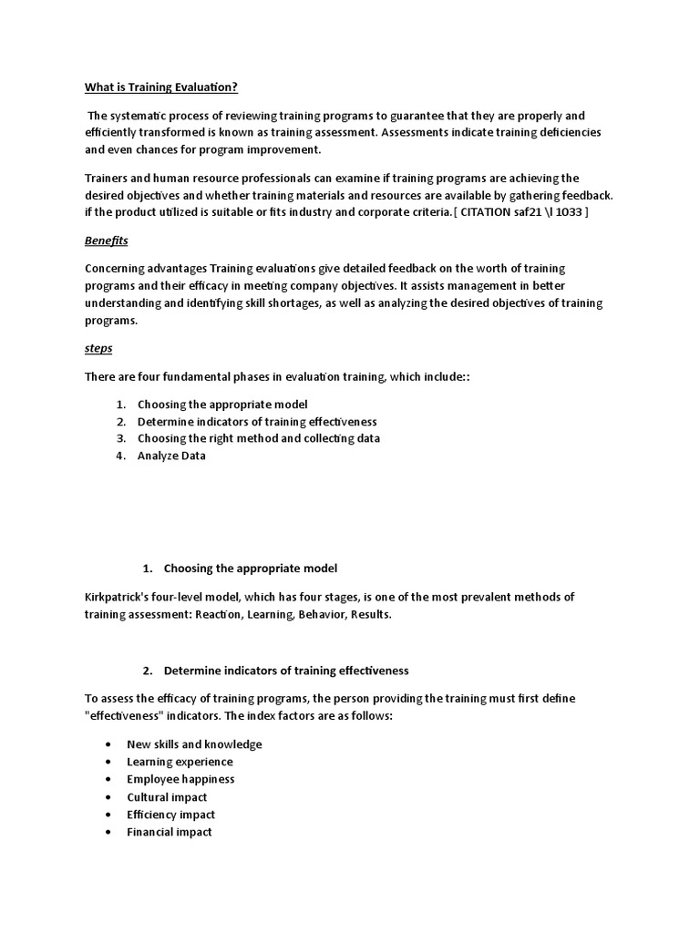 What Is Training Evaluation?: Benefits | PDF | Evaluation | Data