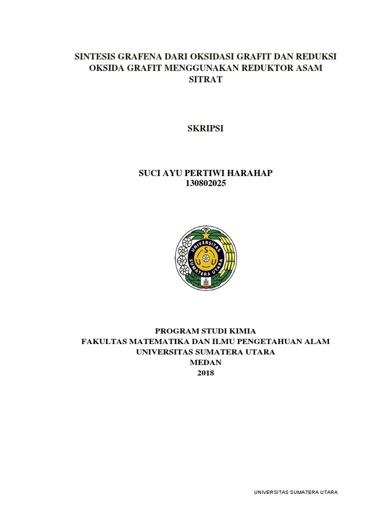 Sintesis Grafena Dari Oksidasi Grafit Dan Reduksi Oksida Grafit ...