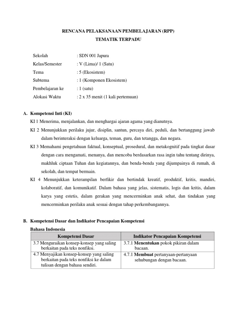 RPP 1 PBL Revisi Ok | PDF