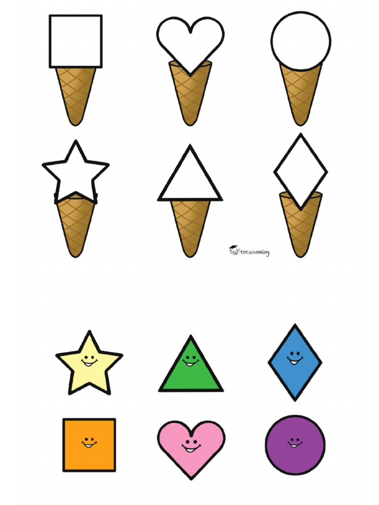Matching Ice Cream Shapes | PDF