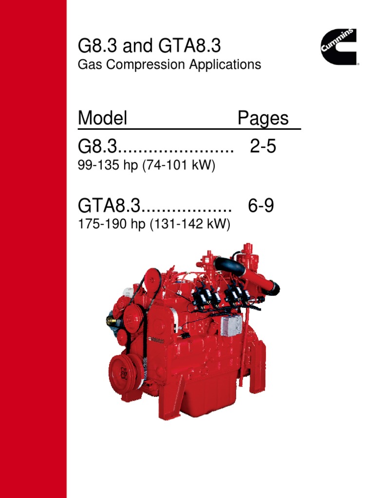 G8.3 and GTA8.3: Gas Compression Applications | PDF | Horsepower | Engines