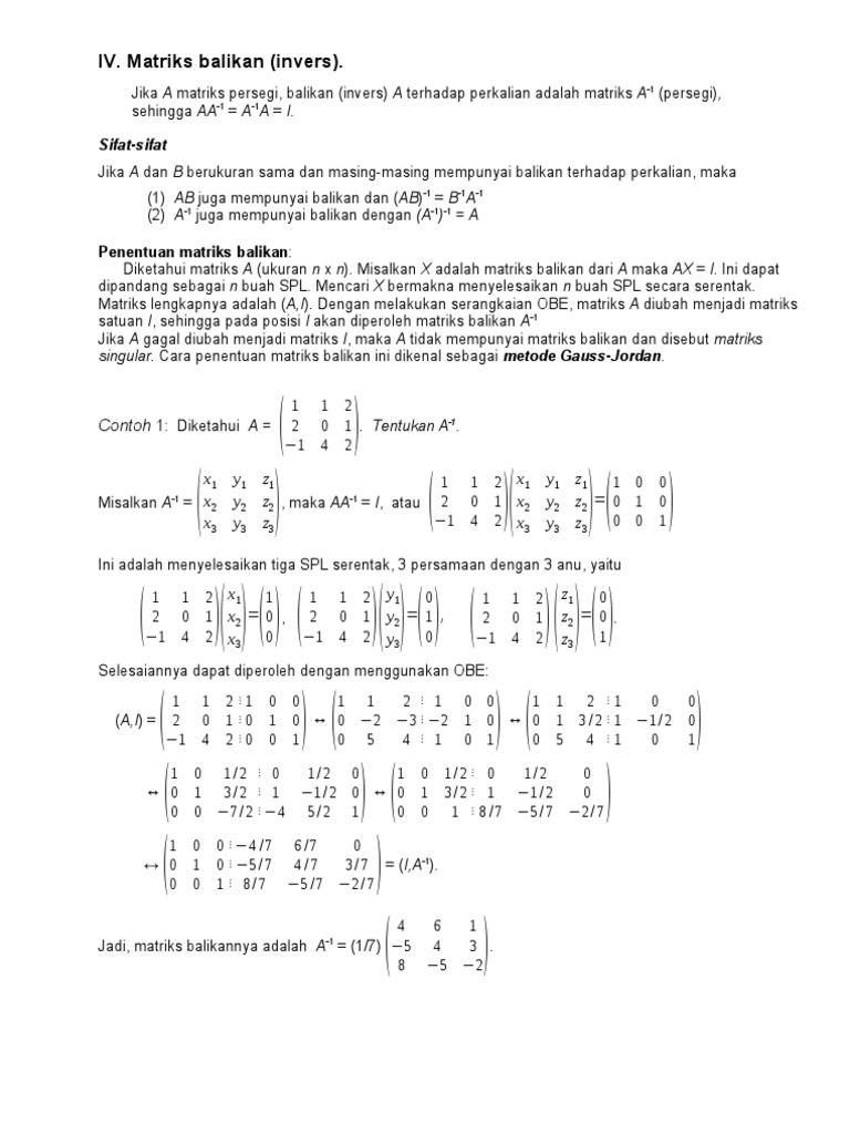4 Matriks Balikan | PDF
