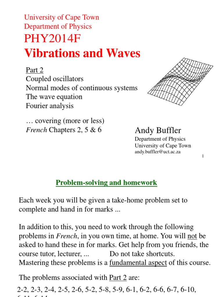 Vibrations and Waves Course Overview | PDF | Pitch (Music) | Normal Mode