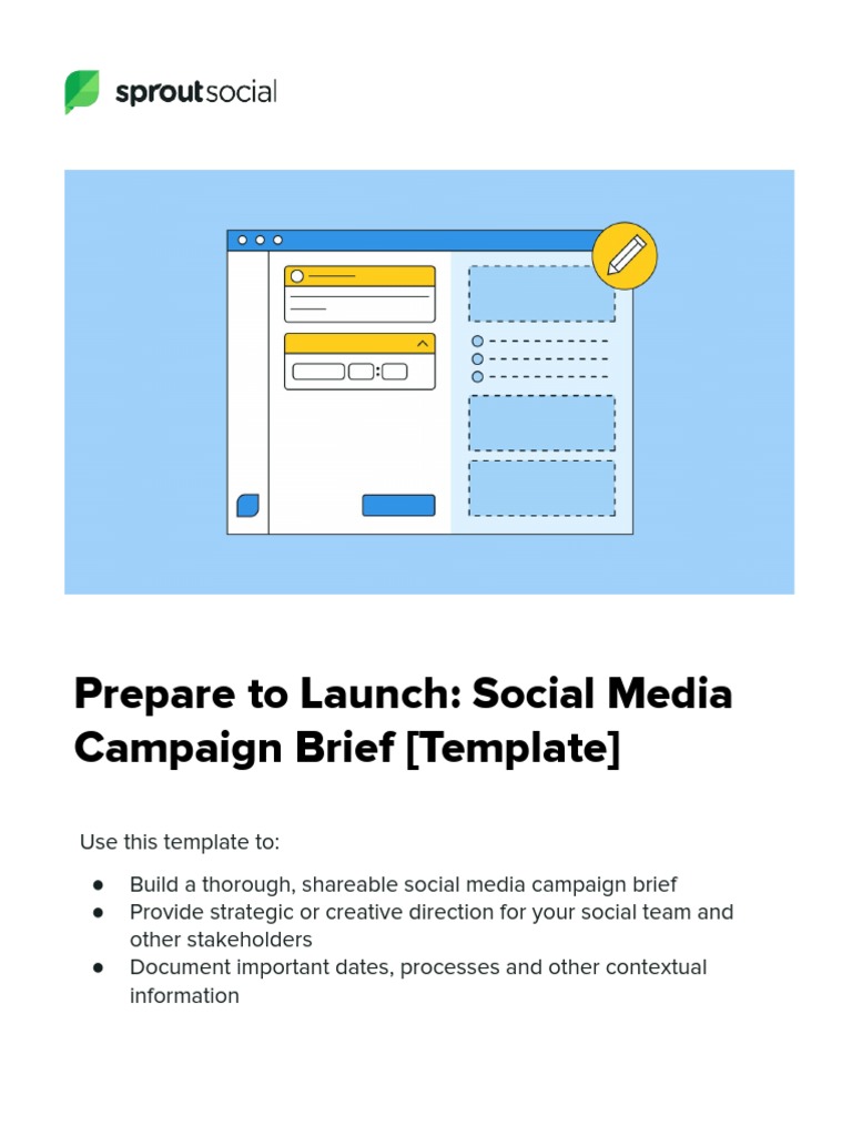 Prepare To Launch: Social Media Campaign Brief (Template) | PDF