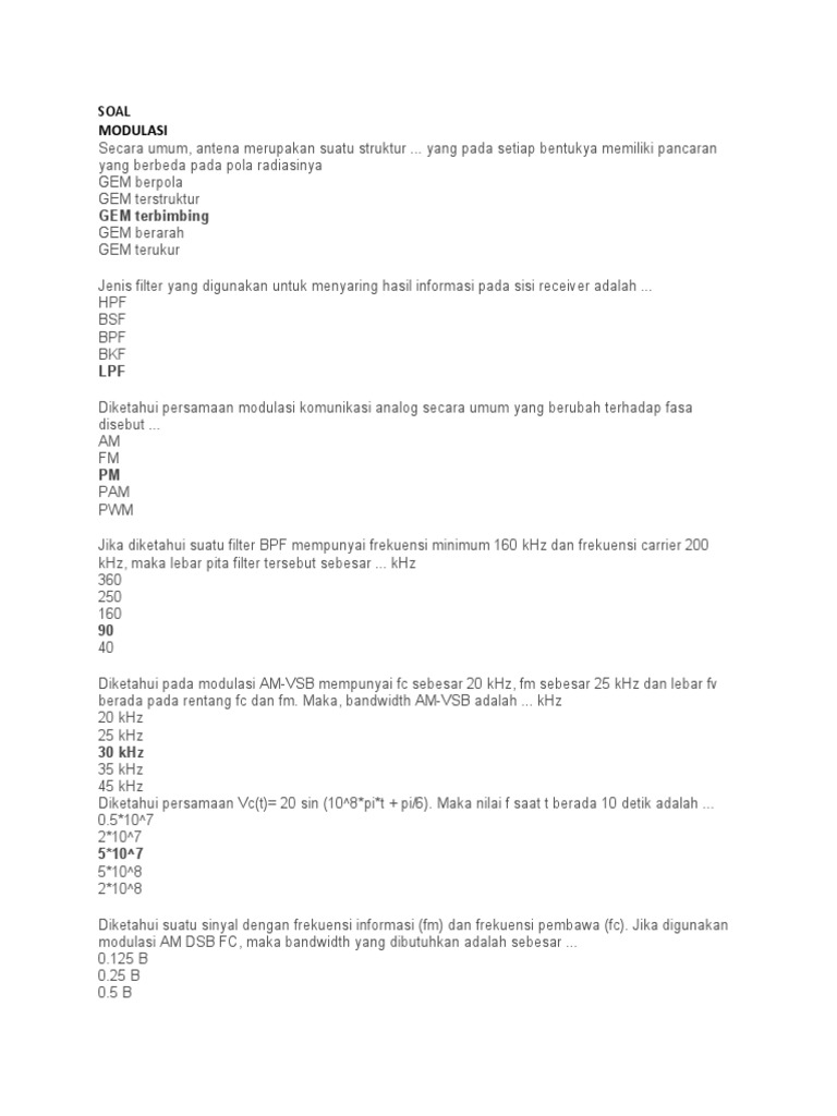JUDUL MODULASI DAN FILTER | PDF