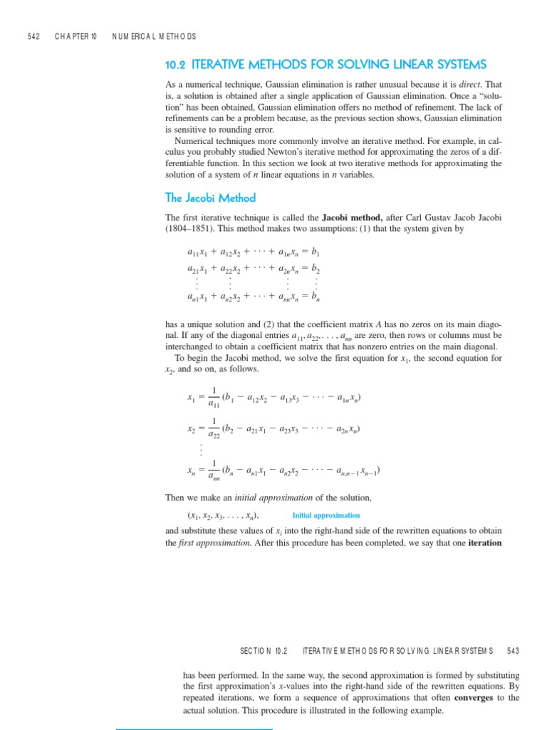 Iterative Methods System of Equations | PDF | Matrix (Mathematics ...