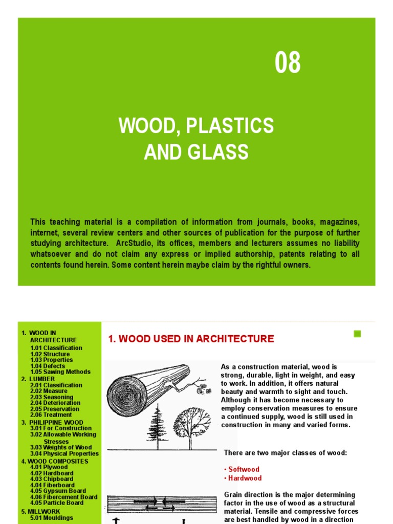 08-Woods and Plastics | PDF | Wood | Lumber