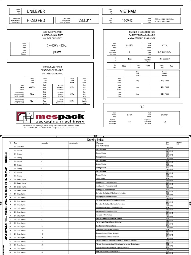 Unilever H-280 FED Vietnam | PDF | Electricity | Electrical Engineering