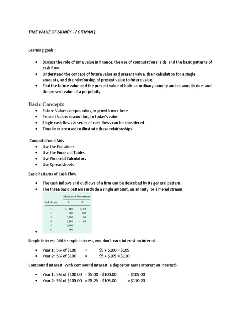 Time Value of Money - Gitman | Download Free PDF | Present Value | Interest