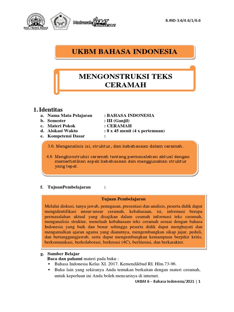 UKBM 6 Kelas XI | PDF