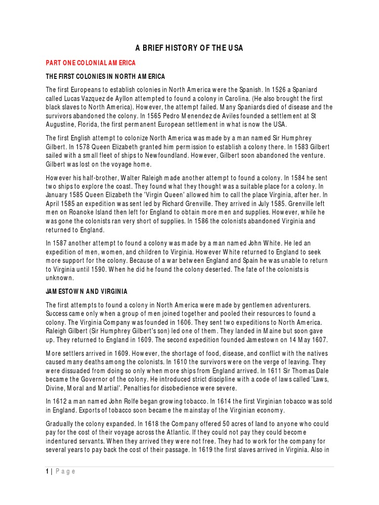 A Brief History of The Usa | PDF | Confederate States Of America ...