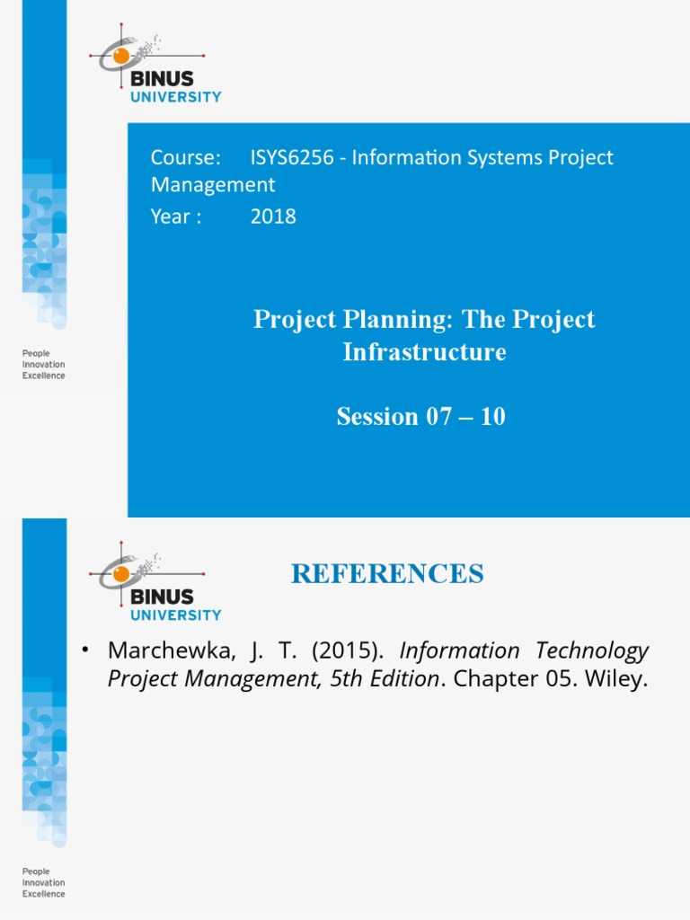 Project Planning: The Project Infrastructure Session 07 - 10 | PDF ...