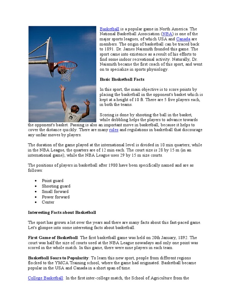 Basketball | PDF | Basketball Positions | Hobbies
