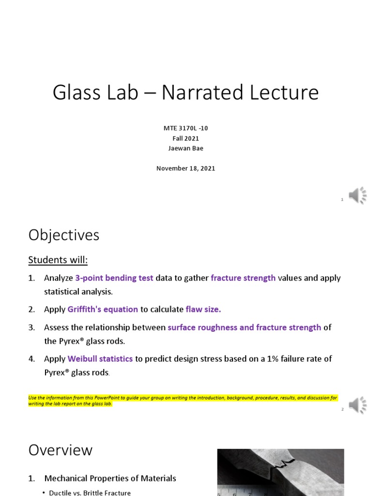 LECTURE 8 - Glass Lab - Narrated Lecture | PDF | Fracture | Strength Of ...
